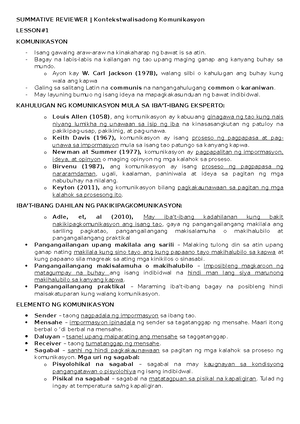 Gawaing Pagsasanay - Pangalan: _____________________________ Iskor: _____________________ Taon ...