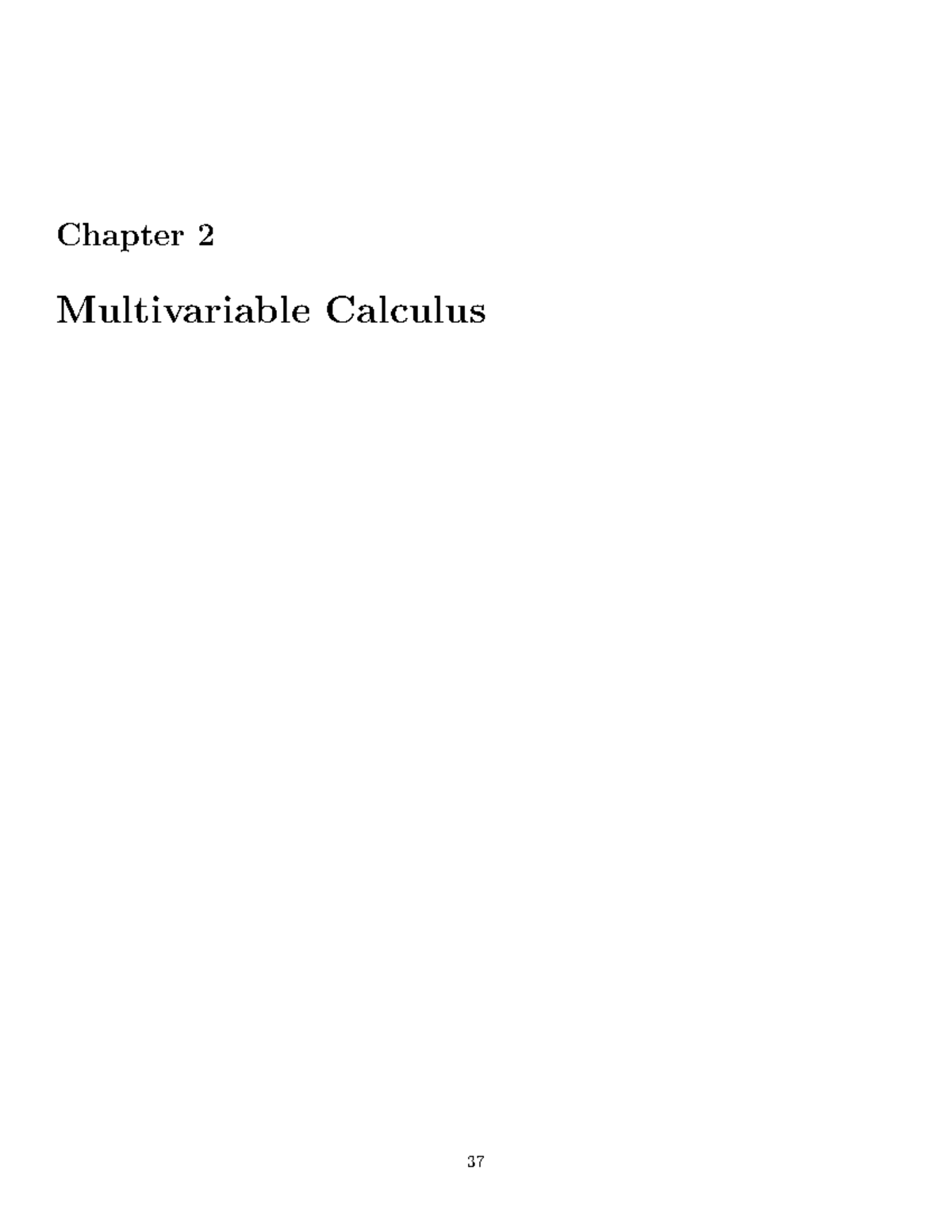 Math 202 Chapter 25 - Lecture notes 1-30 - Chapter 2 Multivariable ...