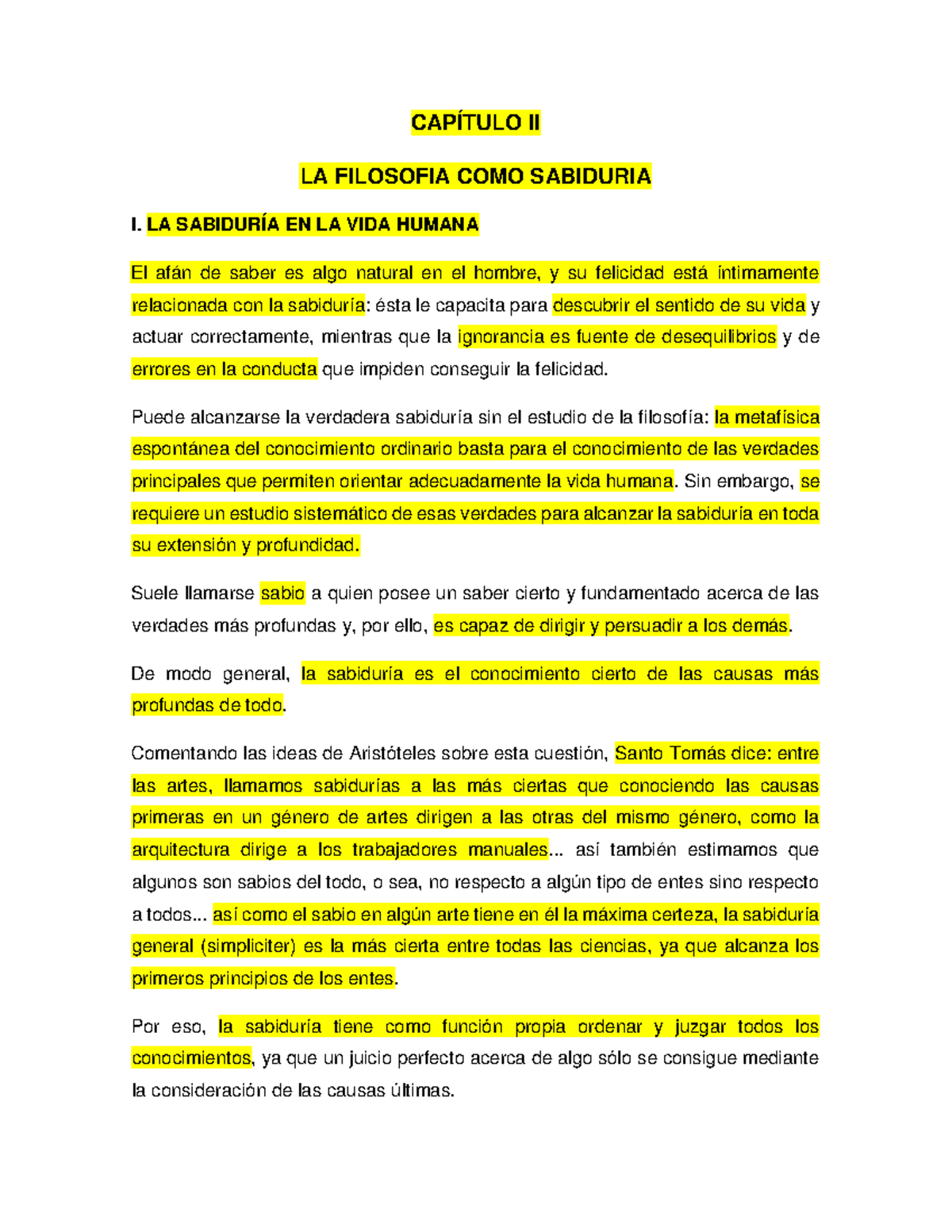 Segunda Clase - El origen del hombre - CAPÍTULO II LA FILOSOFIA COMO ...