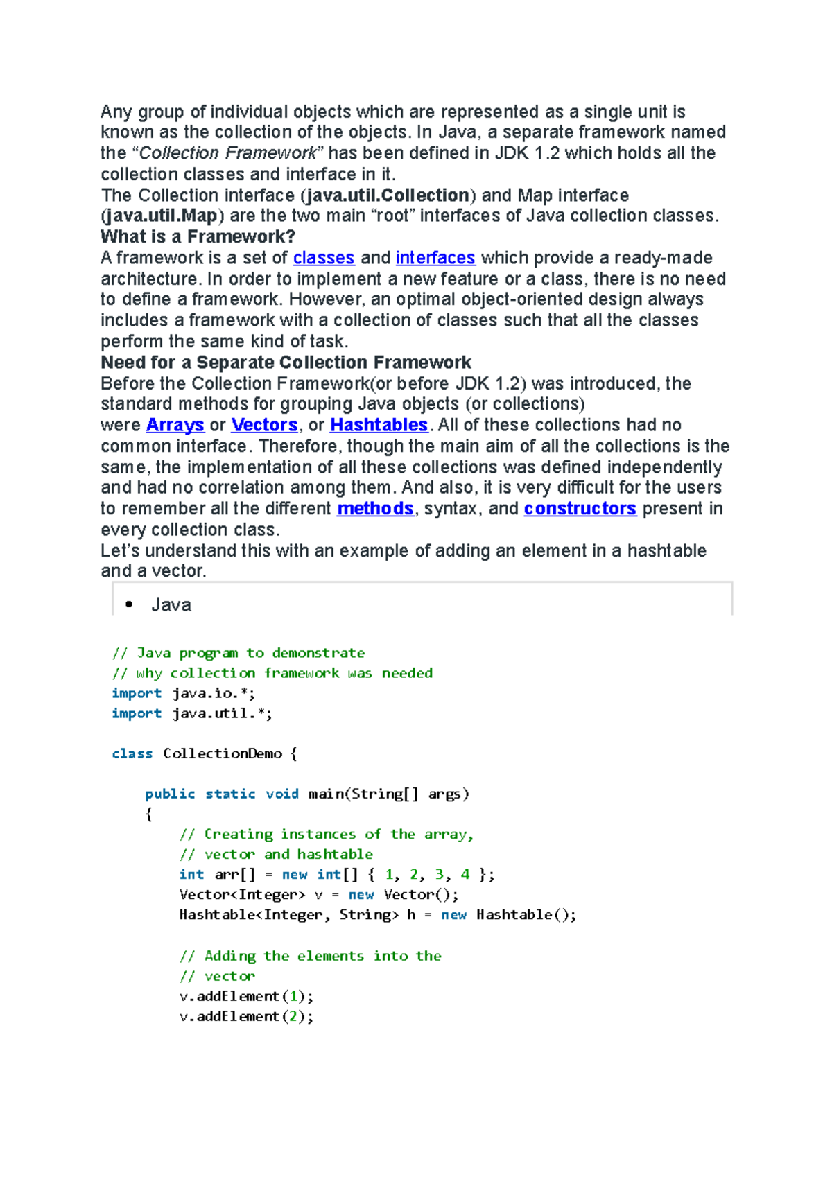 Collections - Any group of individual objects which are represented as ...
