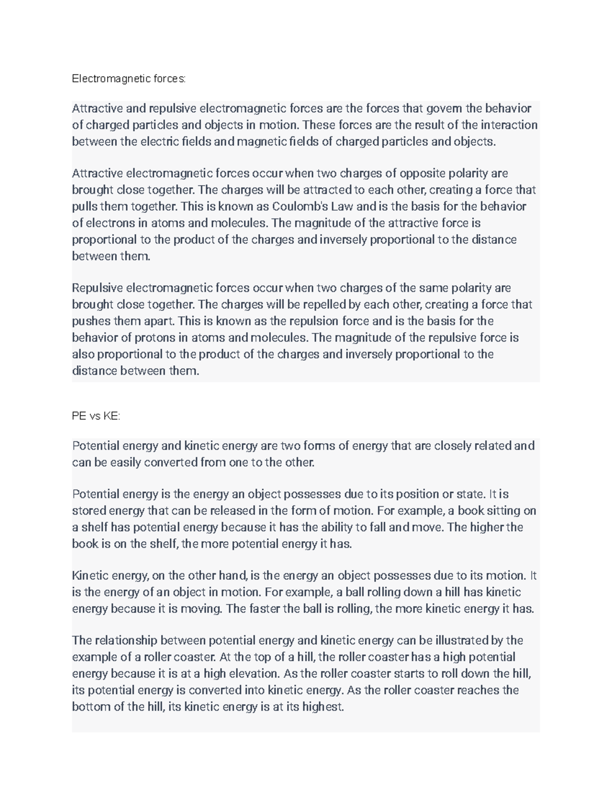 Chem notes 8 - Electromagnetic forces - Electromagnetic forces ...