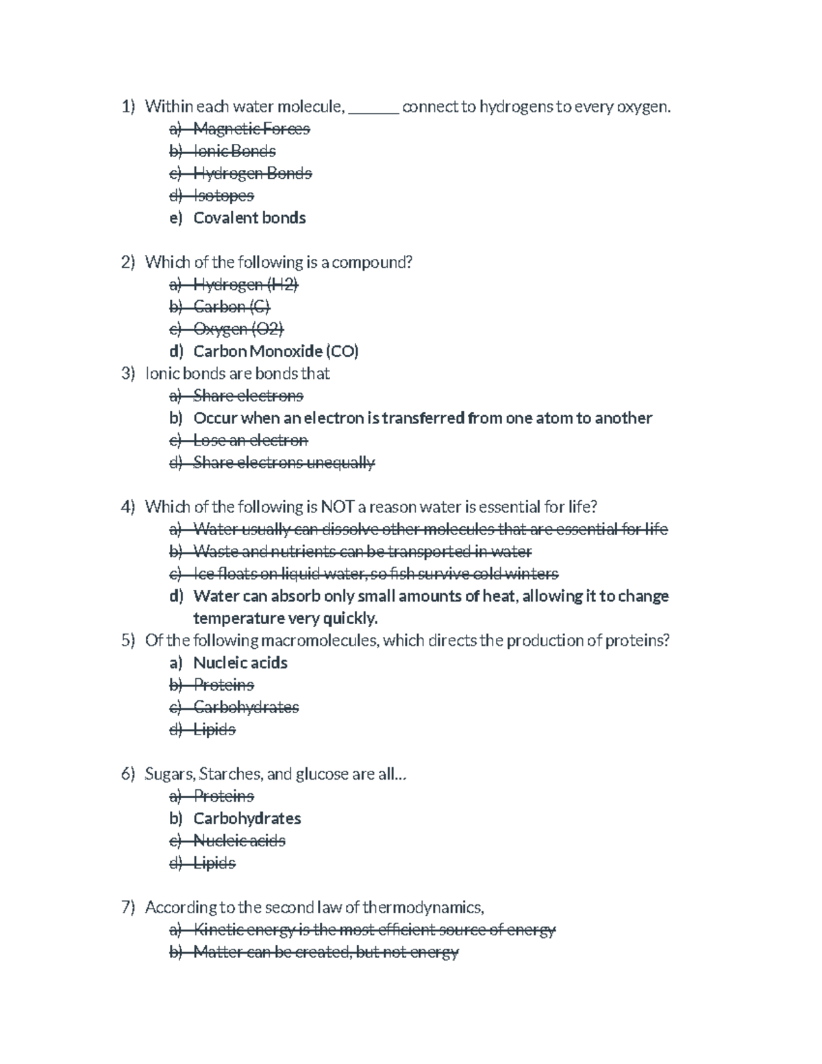 Ch. 2 Quiz - Quiz about lessons from chapter 2 of ENSP- chemical ...