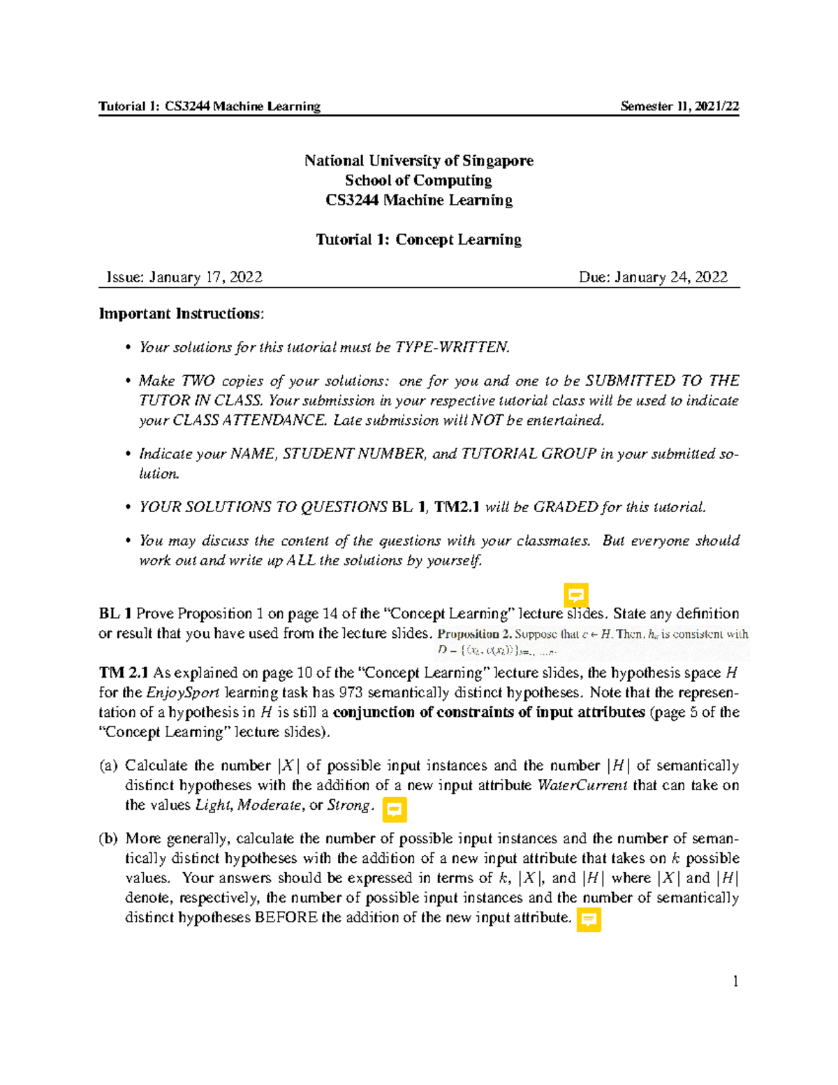 Tutorial 1 - Sem 2/ Bryan Low - Tutorial 1: CS3244 Machine Learning ...