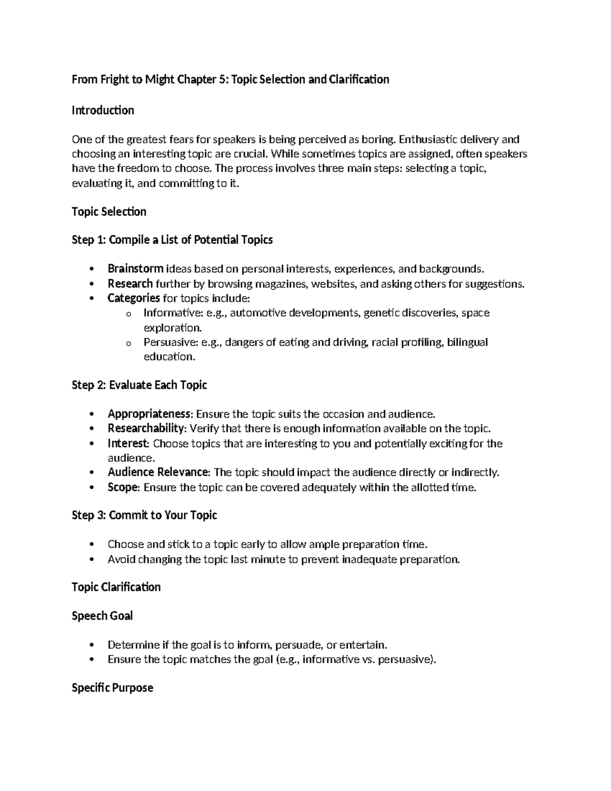 Chapter 5 Notes - From Fright to Might - From Fright to Might Chapter 5 ...