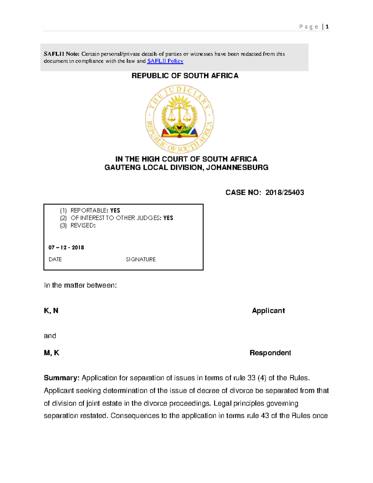 634 - Case law - Warning: TT: undefined function: 32 SAFLII Note: document in compliance with ...
