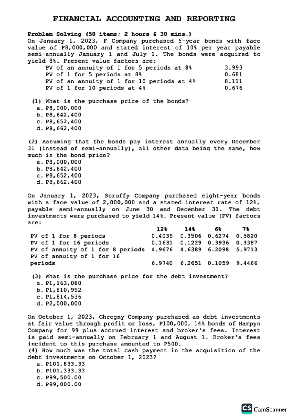 Financial Accounting AND Reporting - Bachelor of Science in Accountancy ...