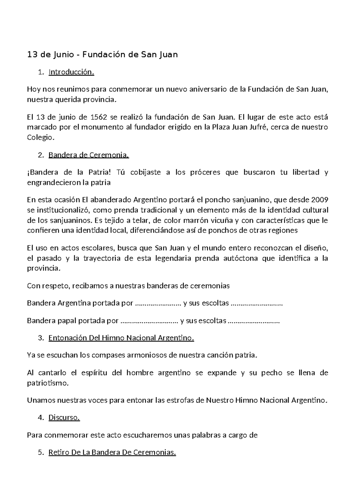 Fundacion de San Juan glosas - 13 de Junio - Fundación de San Juan 1 ...