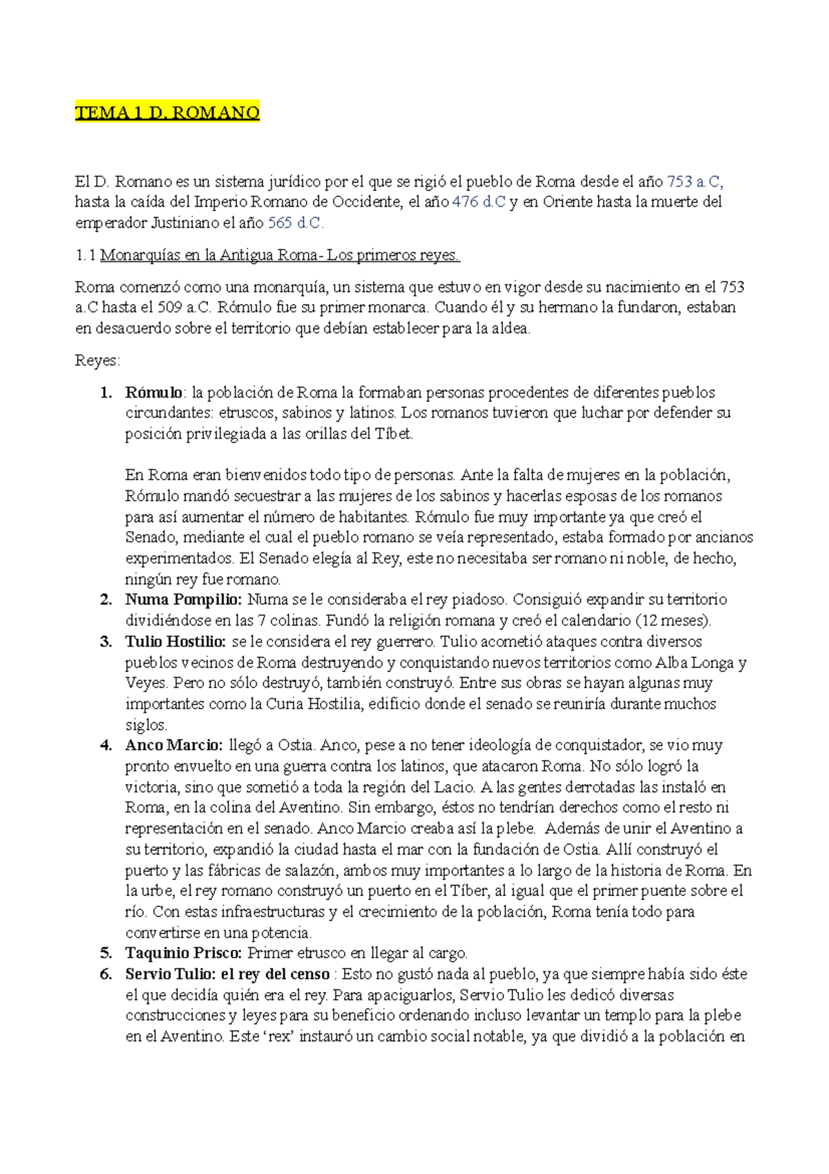 Tema 1 d romano - ñknkn - TEMA 1 D. ROMANO El D. Romano es un sistema ...