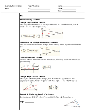 U7L4 Trig Ratios and Missing Sides Notes - Studocu