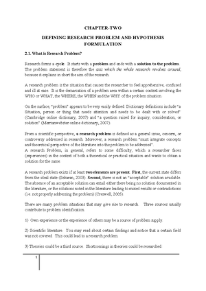 Chapter 3 - note - CHAPTER THREE RESEARCH PROPOSAL 3. What is a ...