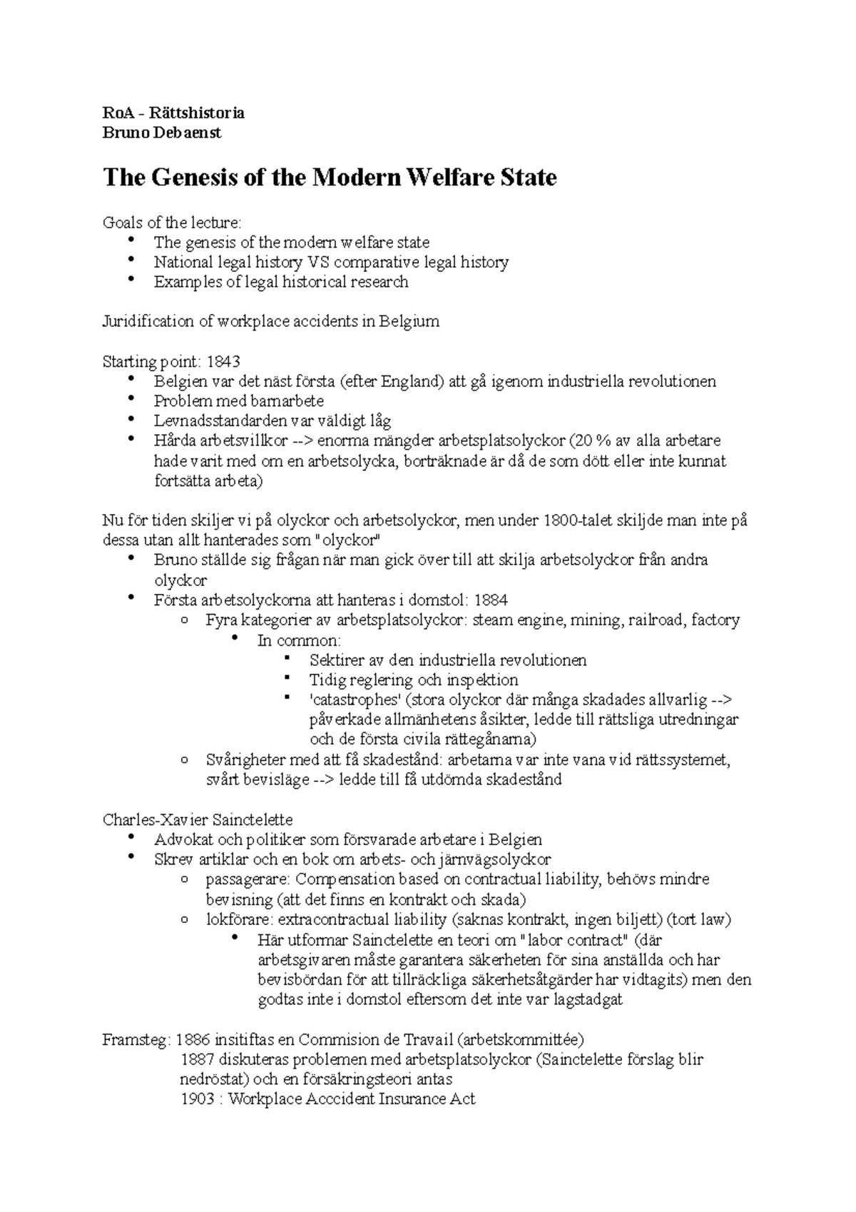 The Genesis of the Modern Welfare State - RoA - Rättshistoria Bruno ...