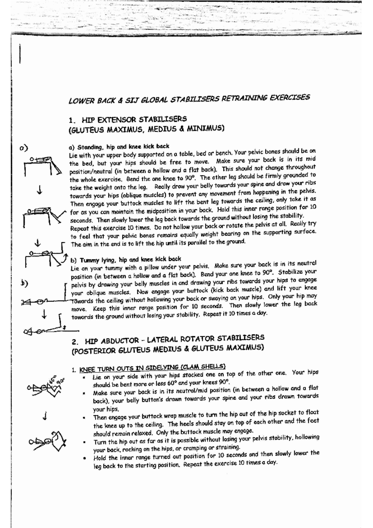 Stability images exercises - LOWER BACK SIJ GLOBAL STABILISERS ...
