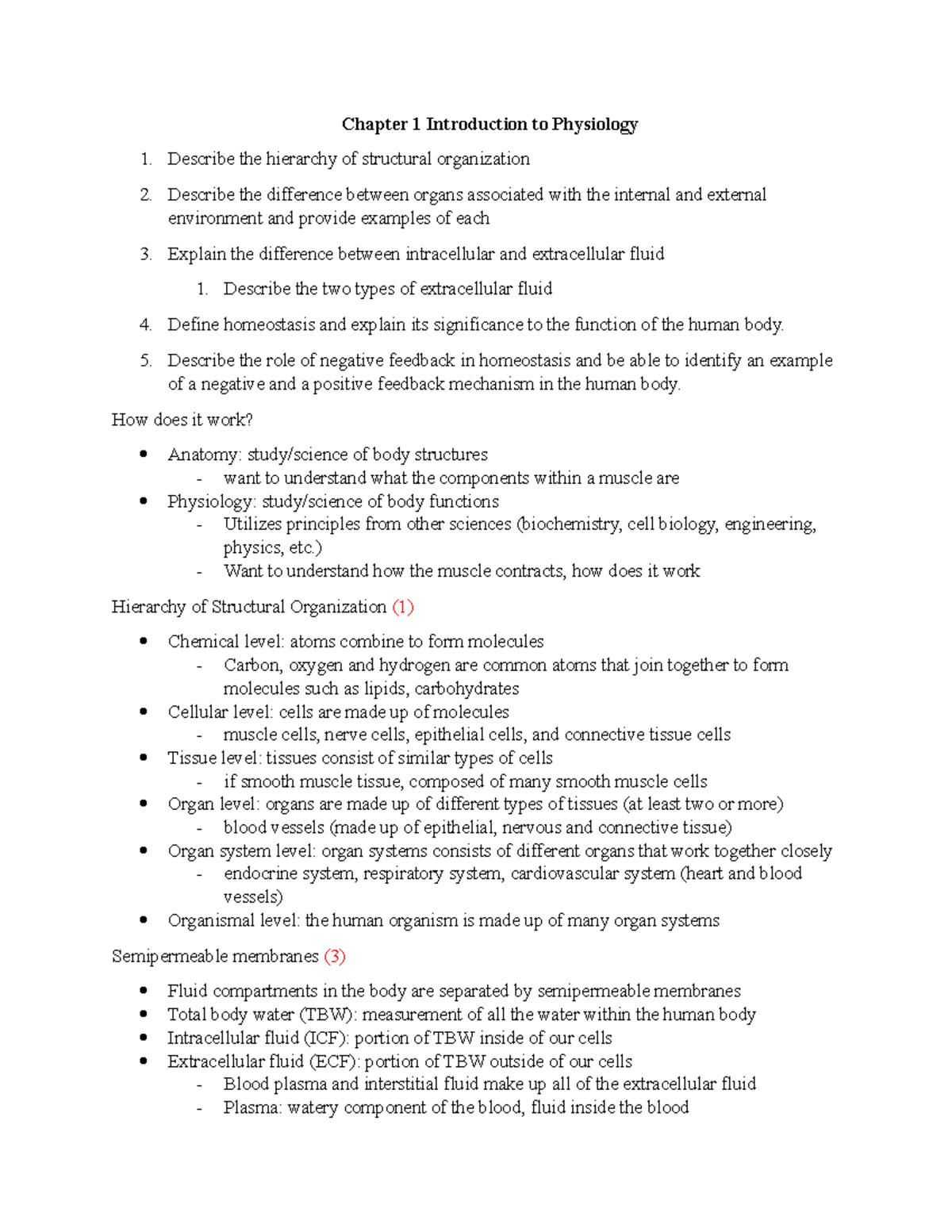 Chapter 1 Introduction to Physiology - Chapter 1 Introduction to ...
