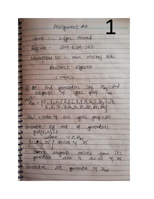 ABS - An assignment for basic Abstract algebra concepts. - Chapter 2 ...