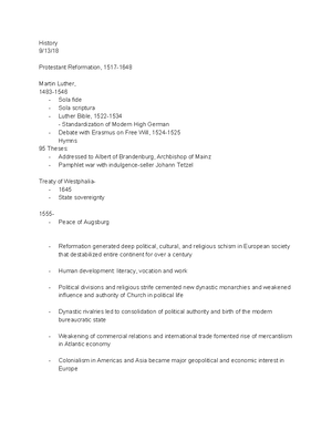 analysis of martin luther kings 95 theses - Grade: B+ - History 3005 ...