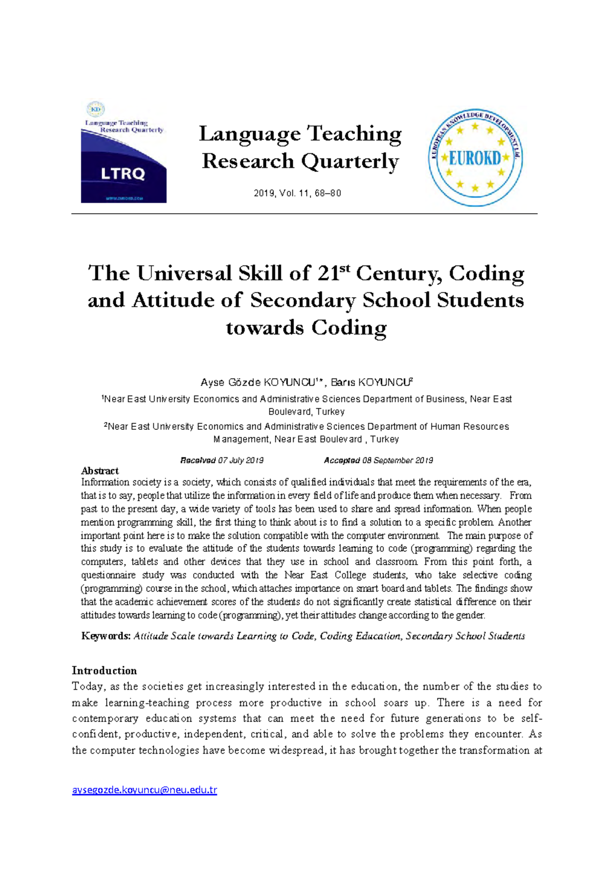 Programming ref2 - aysegozde@neu.edu Language Teaching Research ...