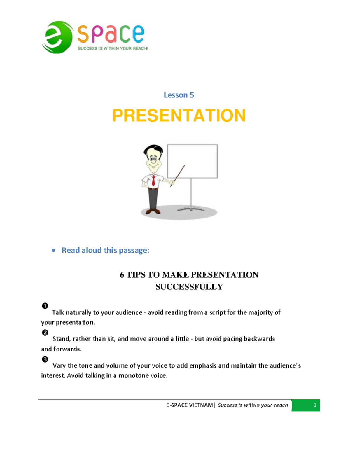 Lesson 5 - Practice materials for communication - Lesson 5 PRESENTATION ...