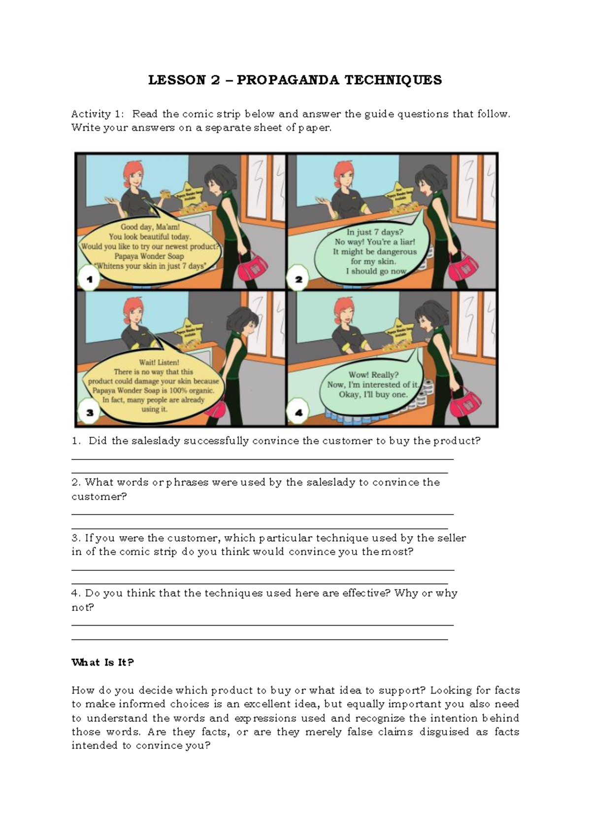 Module-2 Quarter-3 Activity- Sheet - LESSON 2 – PROPAGANDA TECHNIQUES ...
