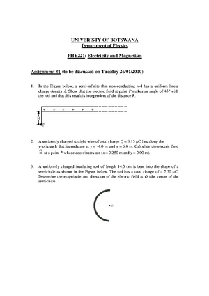 PHY221 Tutorial 2 FEB 07 - Physiccs - Studocu