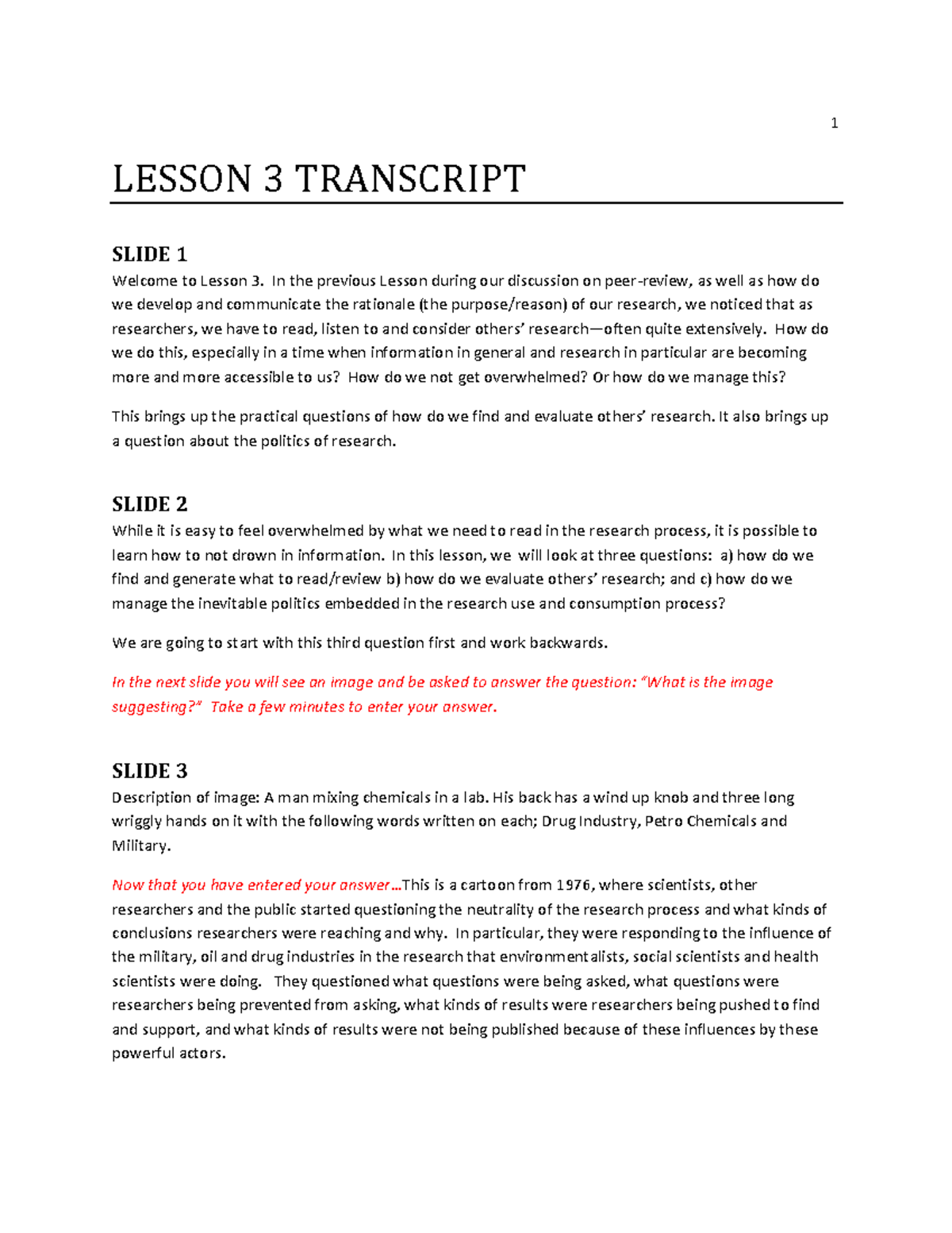 Lesson 3 Transcript Lesson 3 Transcript Slide 1 Welcome To Lesson 3
