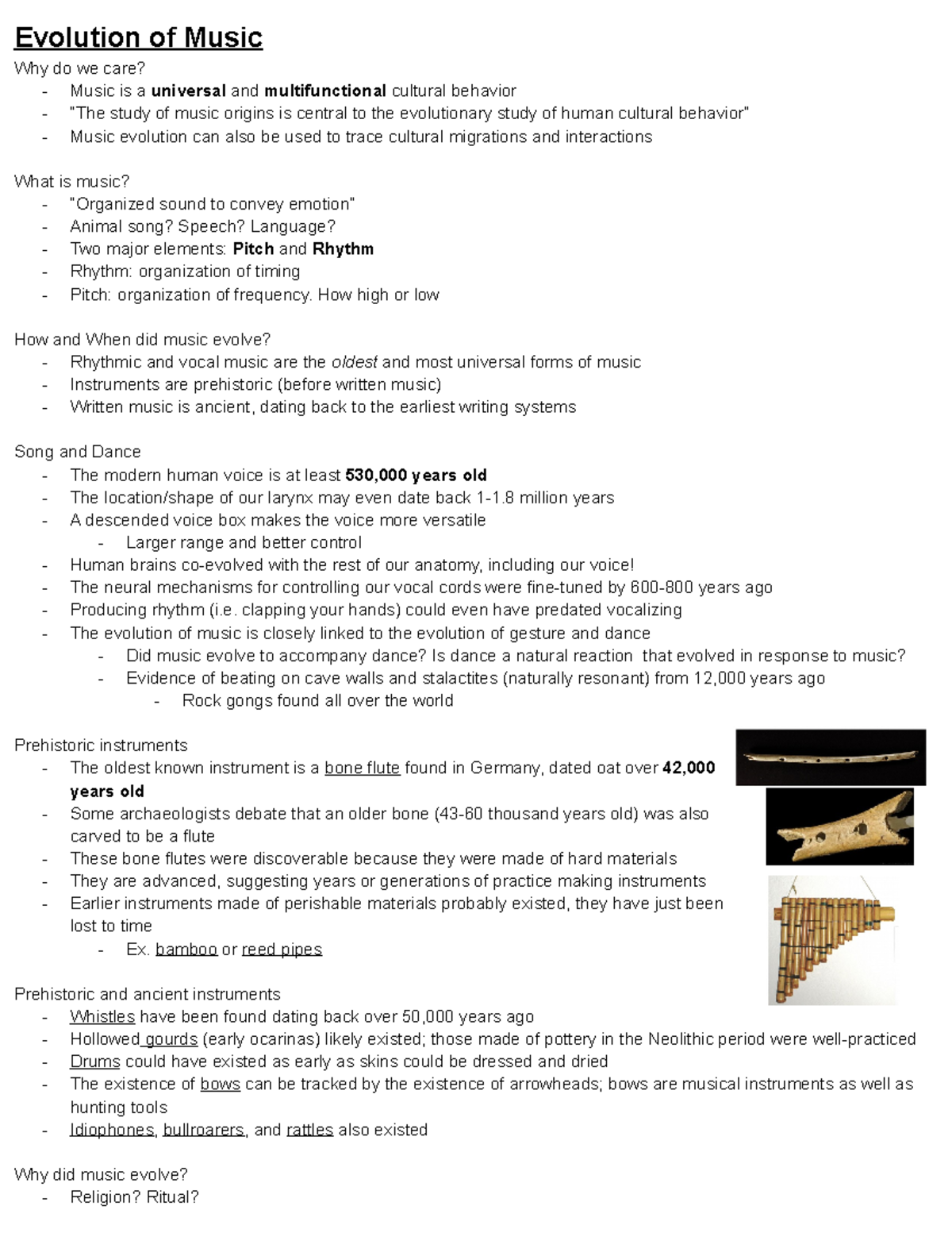 Music 2MT3 Week 1 part 3 - Evolution of Music Why do we care? - Music ...