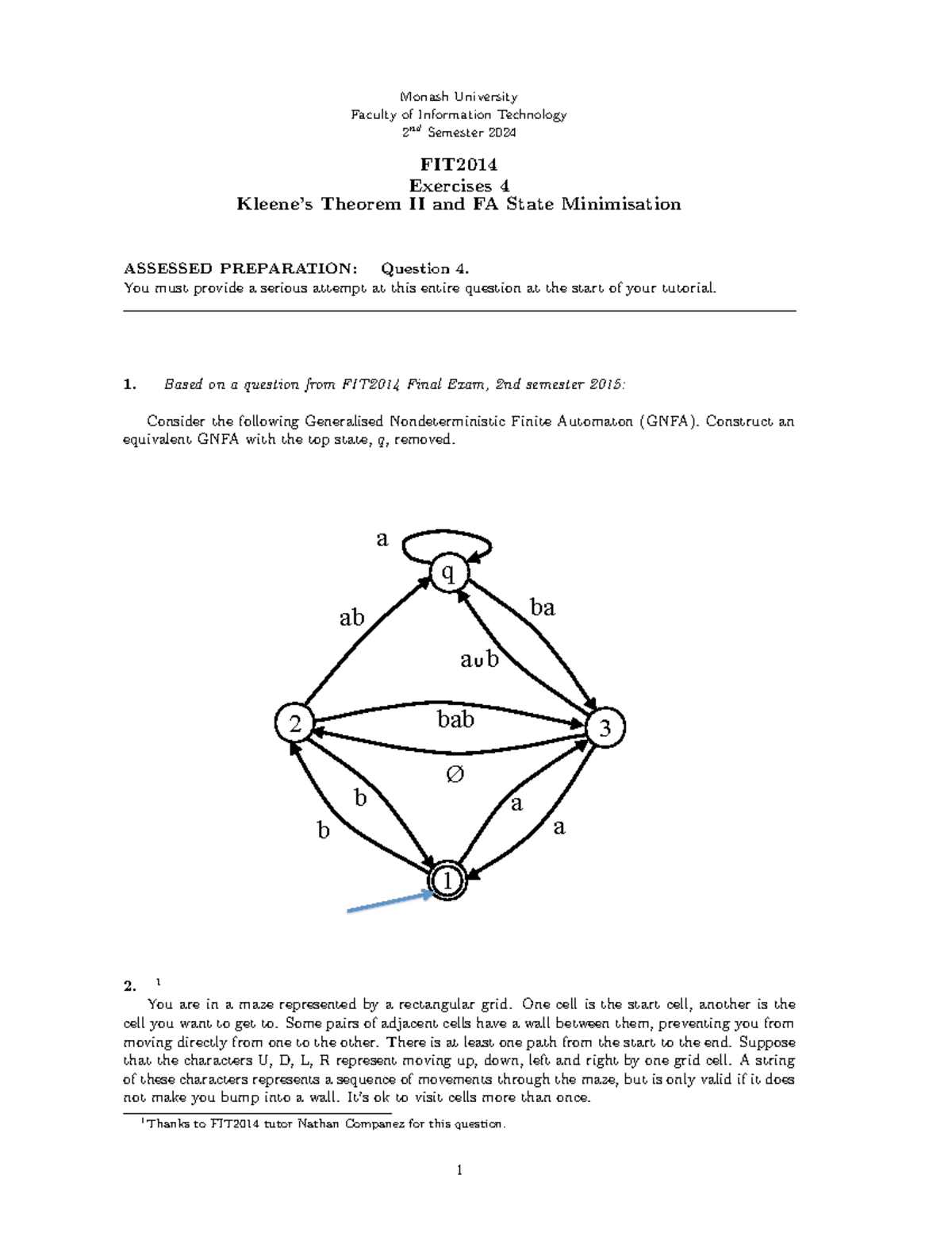 Ex4 - Week 5 tutorial tasks - Monash University Faculty of Information ...