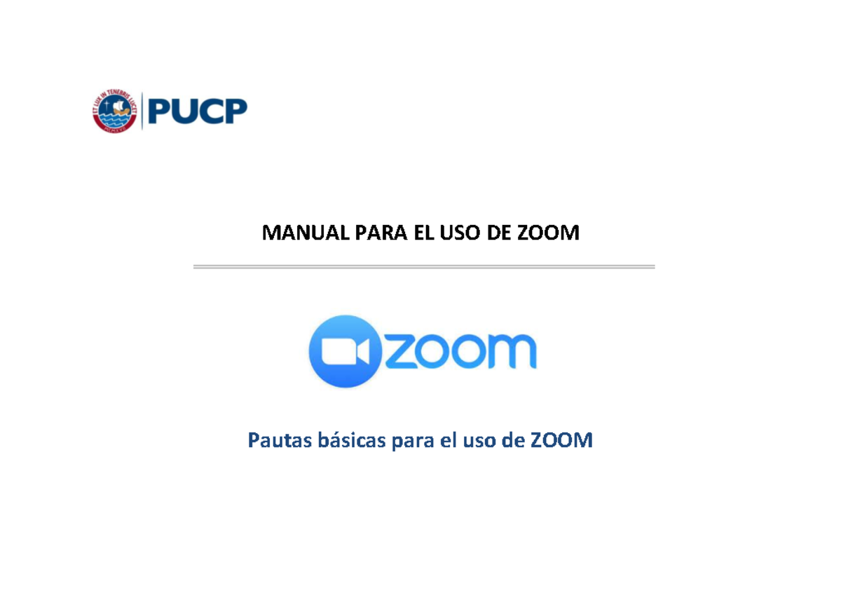 Instructivo-ZOOM - instrutiuvo para video conferencia - MANUAL PARA EL ...