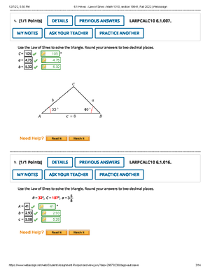Math 1310 - 4.6 Graphs of Other Trig Functions - Fill in the blank. The ...
