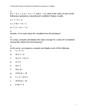 Studoc - Class notes - Computer science is the study of computers and ...