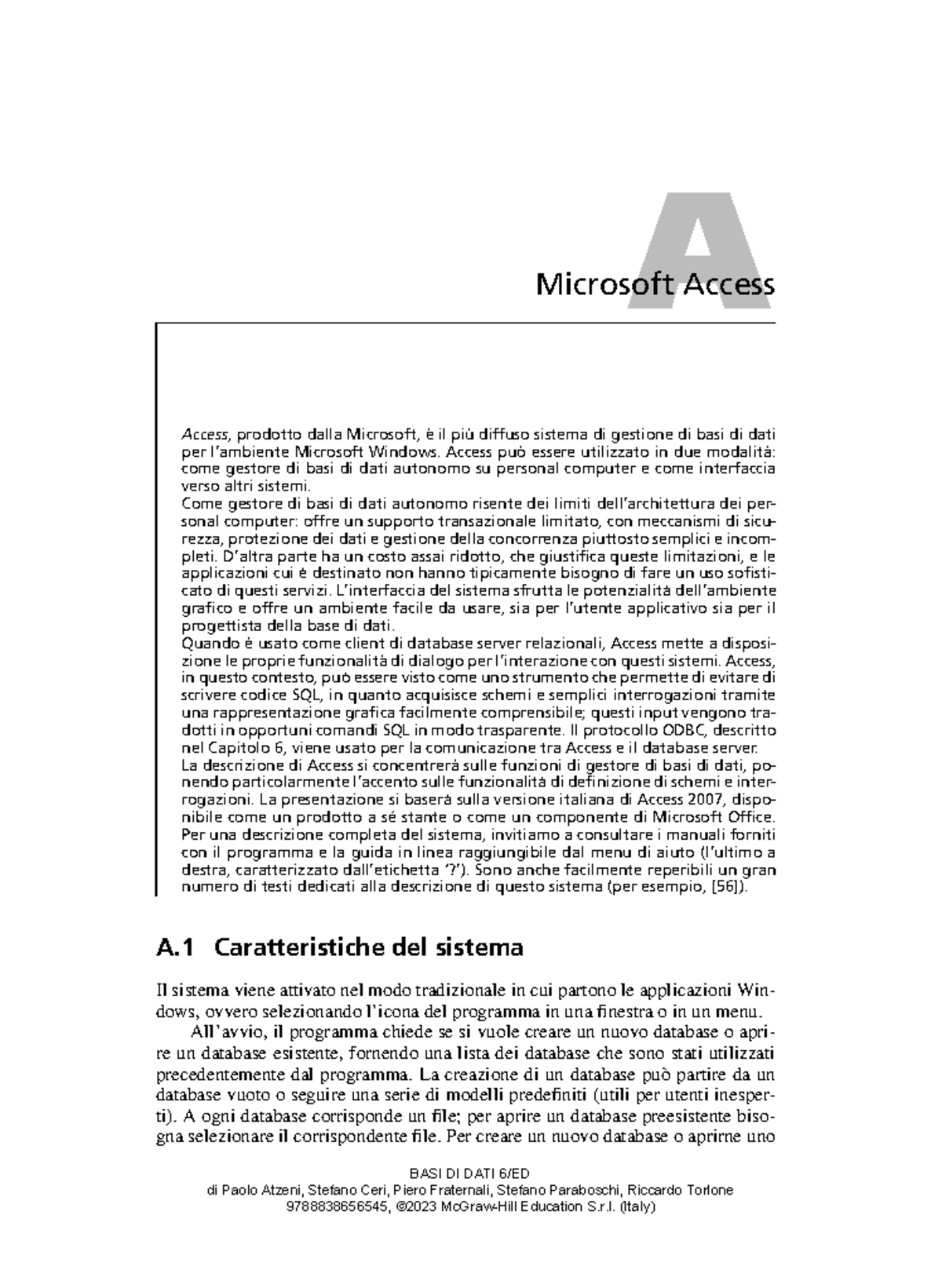 Atzeni 6e appendice a - soluzioni del libro di basi di dati - A ...