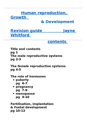 Human reproduction, growth, and development - Lauren Makepeace Unit 7 ...
