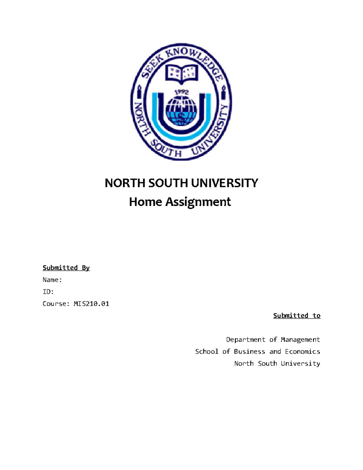 Compiled Basic Java Codes - NORTH SOUTH UNIVERSITY Home Assignment ...