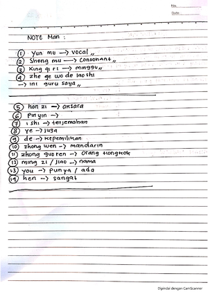 Tugas Mandarin 1 - BAHASA MANDARIN - Studocu