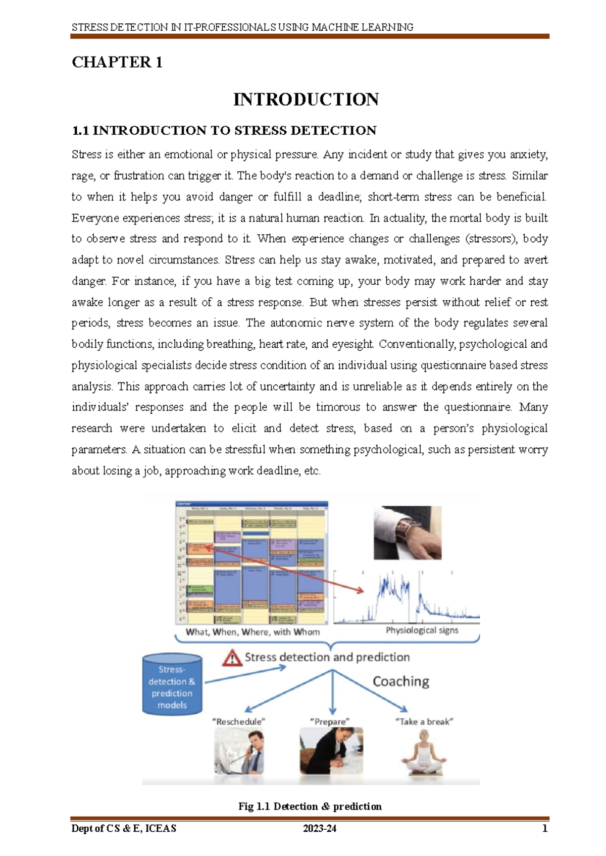 RIP report - CHAPTER 1 INTRODUCTION 1 INTRODUCTION TO STRESS DETECTION ...