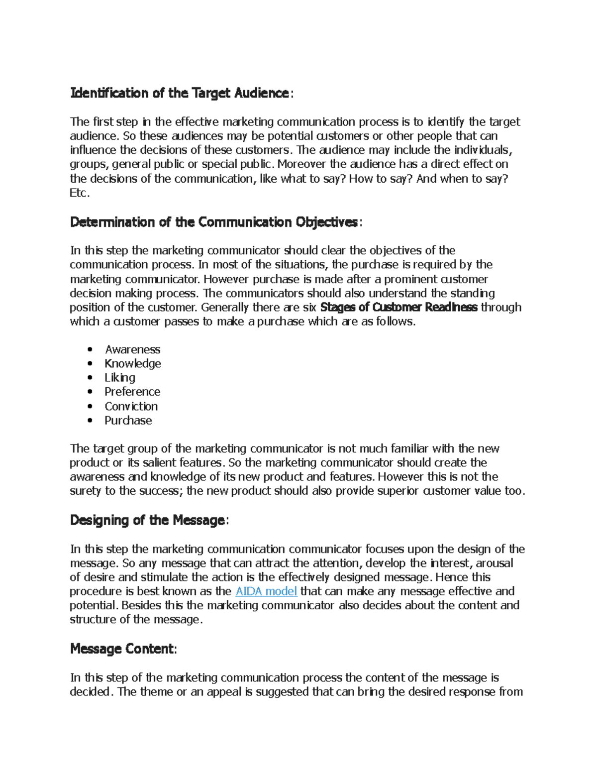 Identification of the Target Audience - So these audiences may be ...