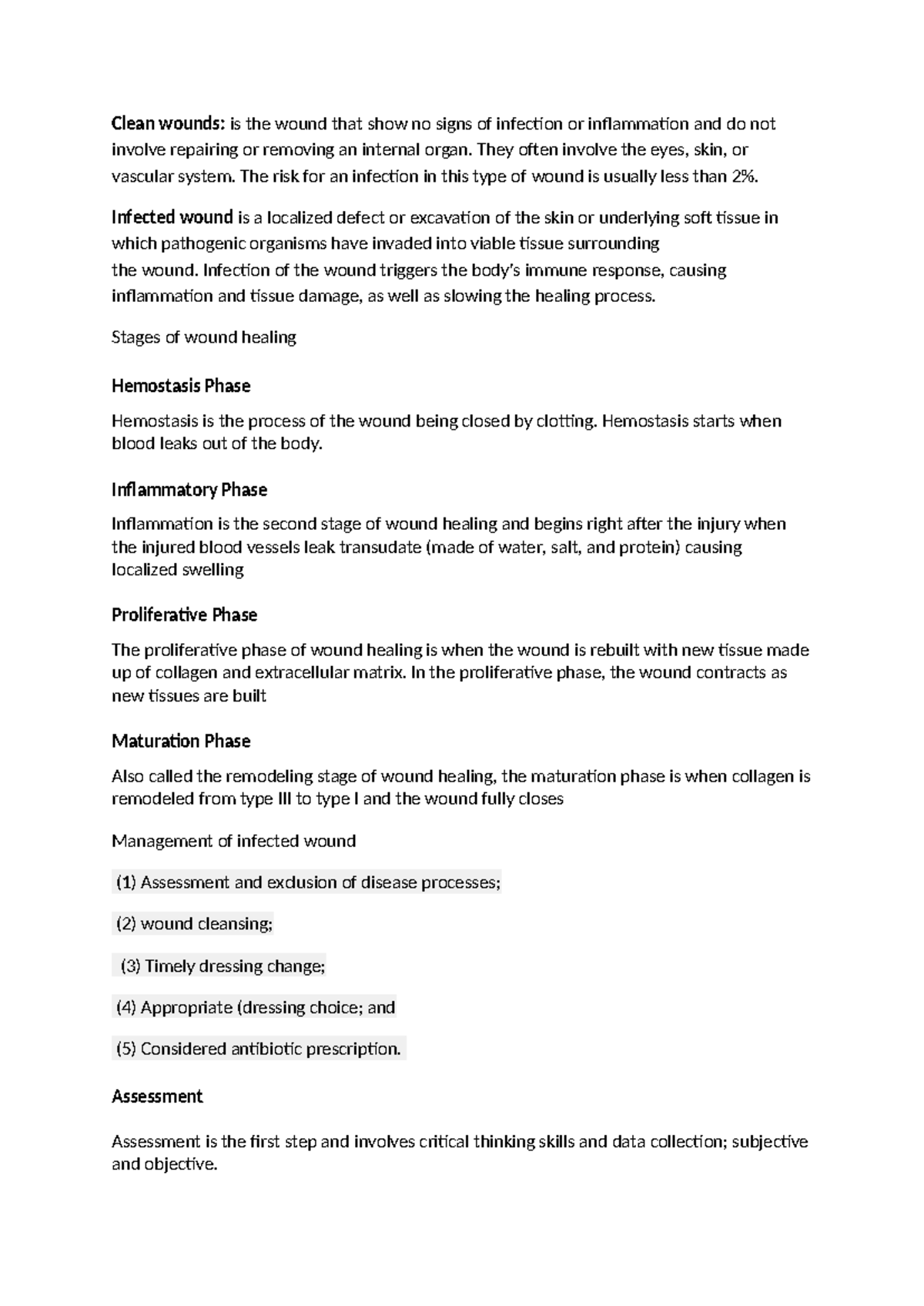 Wound, types, and care - Clean wounds: is the wound that show no signs ...