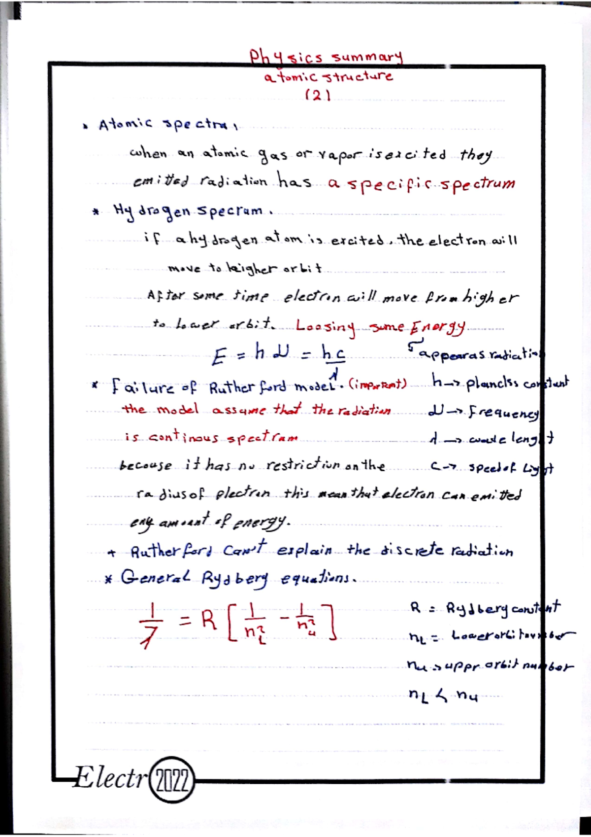 Atomic 2 - Summary Physics - Studocu