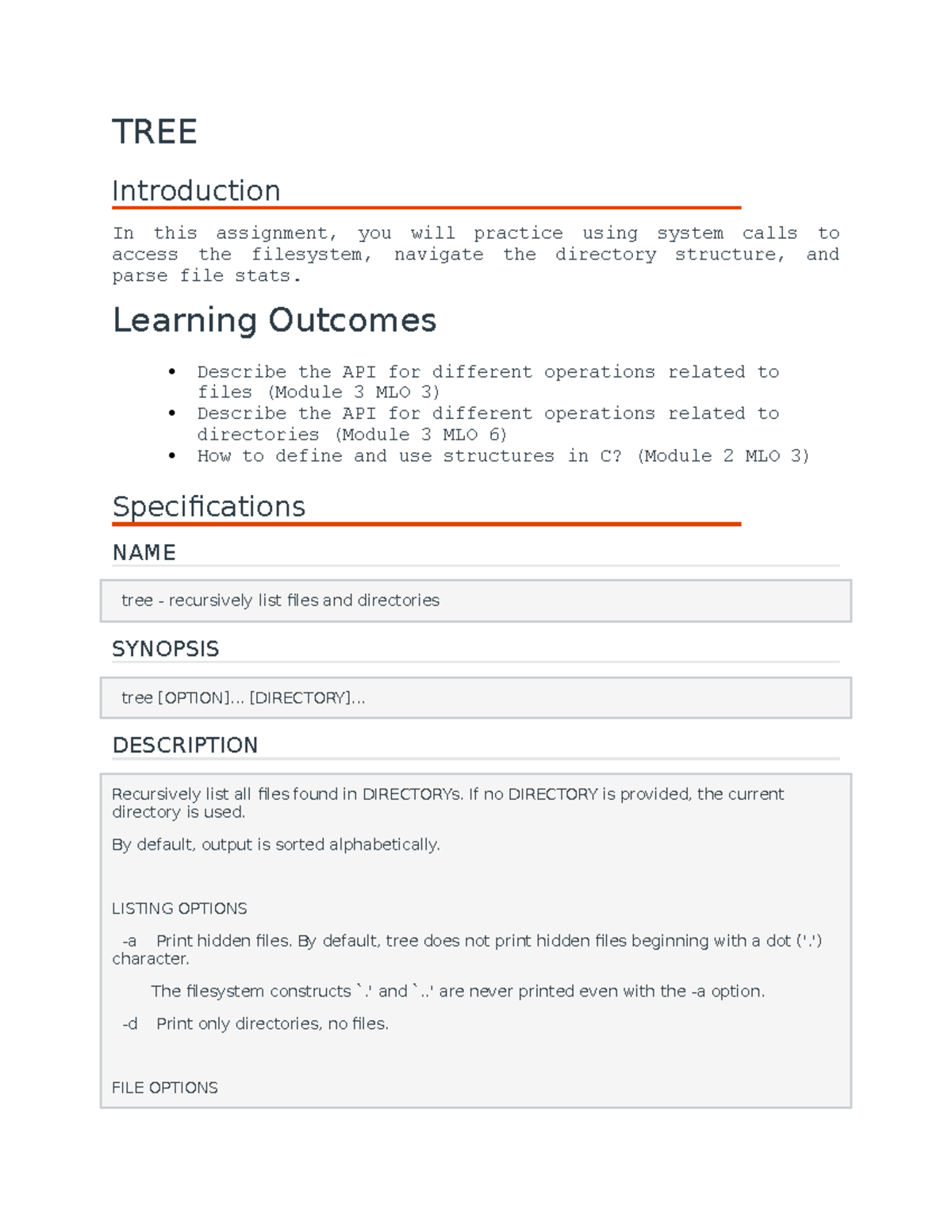 TREE CS344 - TREE assignment - TREE Introduction In this assignment ...