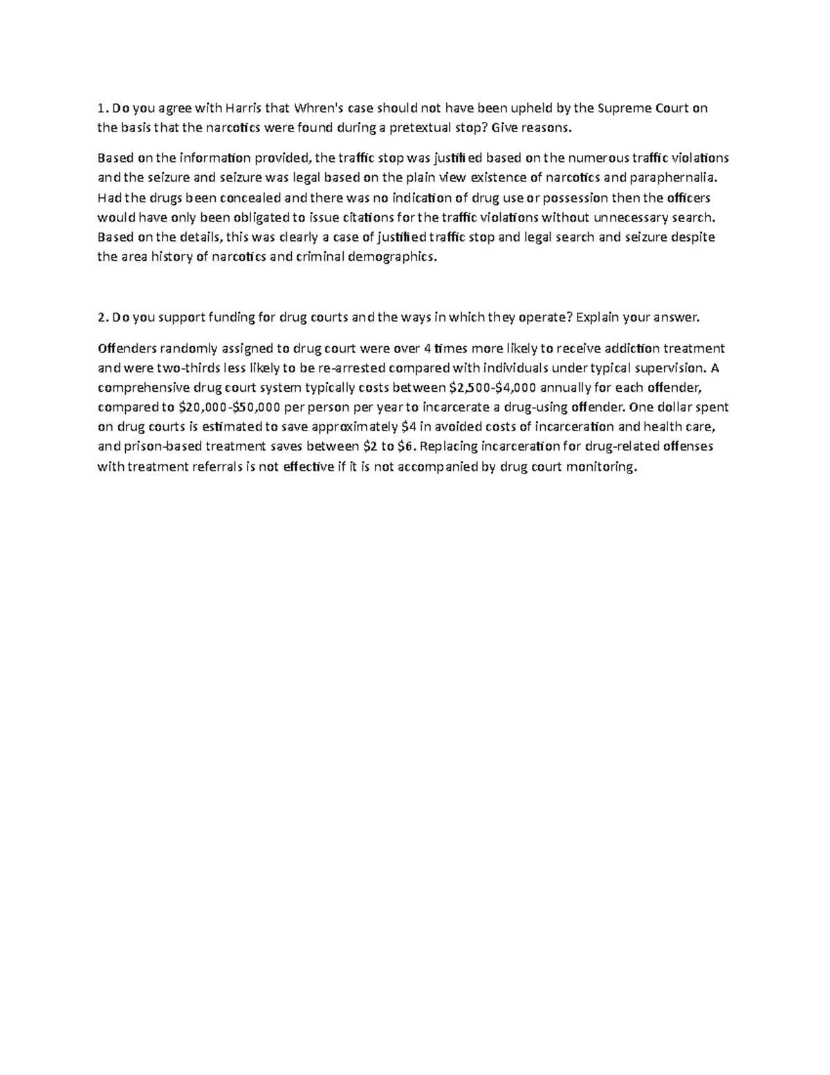 Week 9 Race and the Courts In Criminal Justice - Do you agree with ...