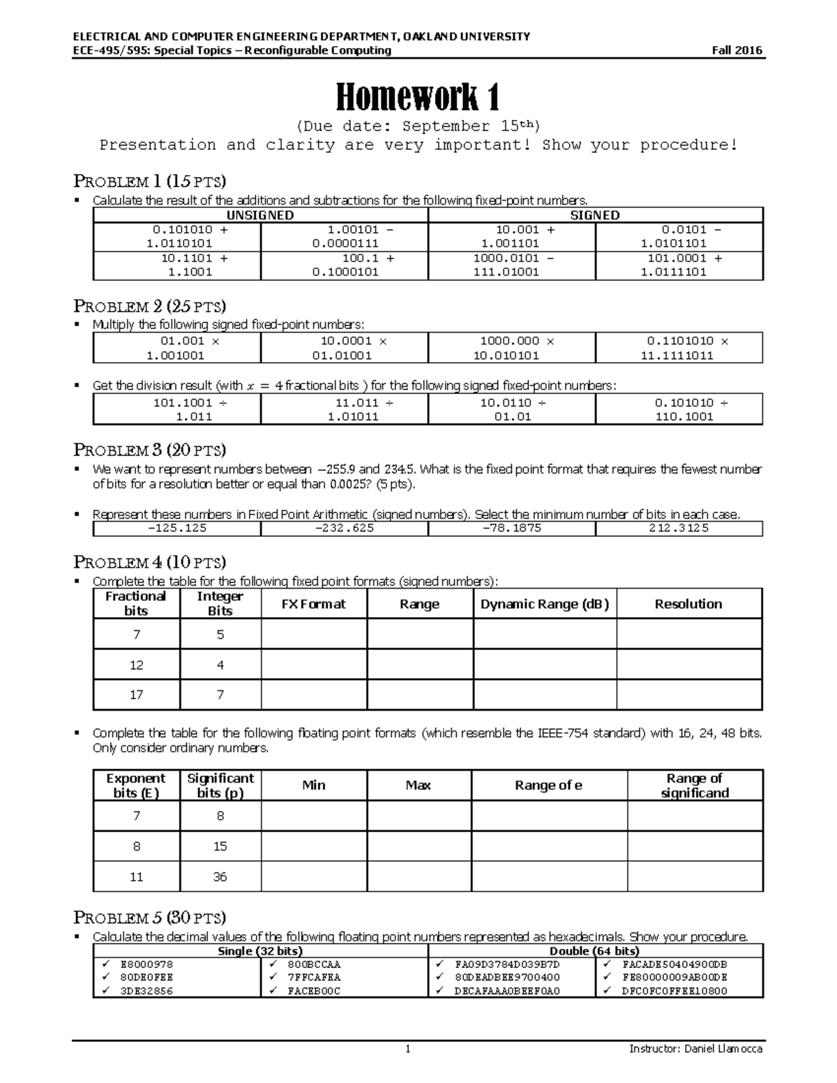 HW1, q + a - Homework assignment 1 - ELECTRICAL AND COMPUTER ...