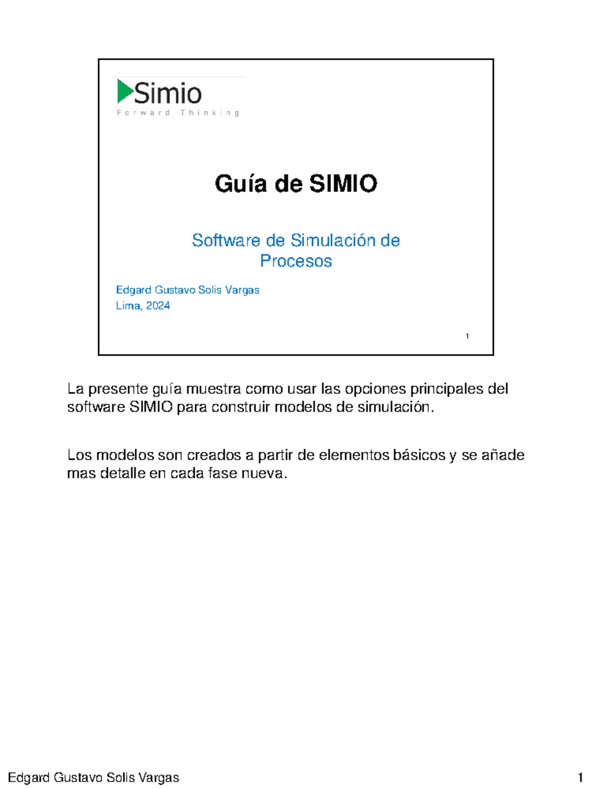 Guia del Software Simio - 2024 - 11 Guía de SIMIO Software de ...