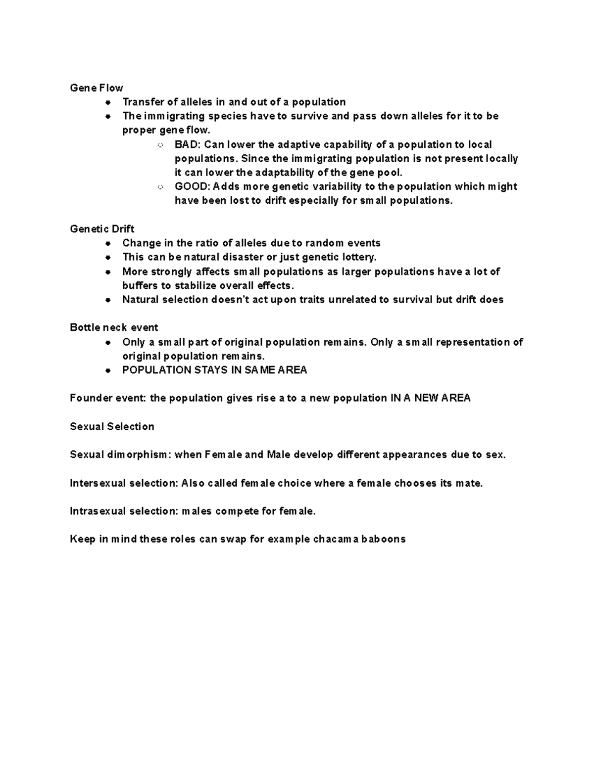 Gene flow - notes on the explanation of gene flow - Gene Flow Transfer ...