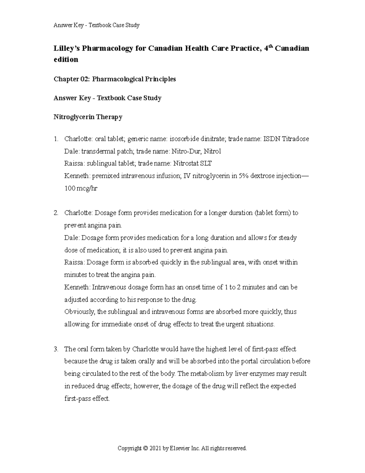 Chapter 002 - Lilley’s Pharmacology for Canadian Health Care Practice ...