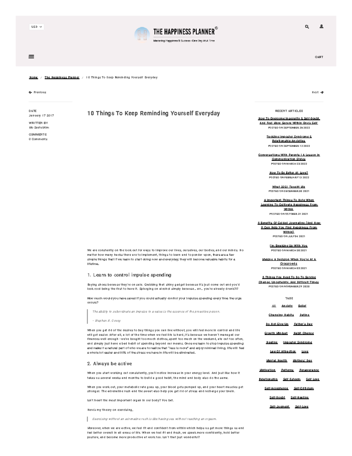 Thehappinessplanner com blogs wisdom 10 things to keep reminding ...