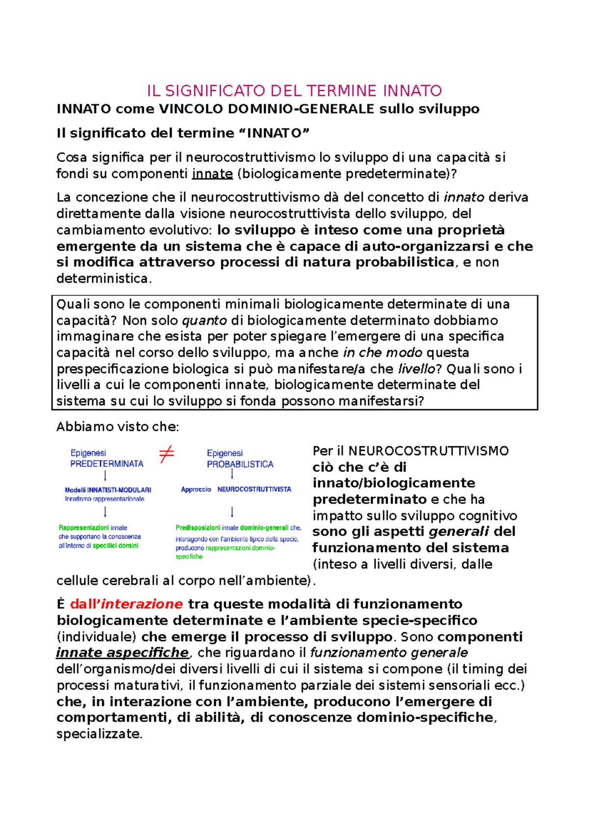 IL Significato del Termine Innato - IL SIGNIFICATO DEL TERMINE INNATO ...
