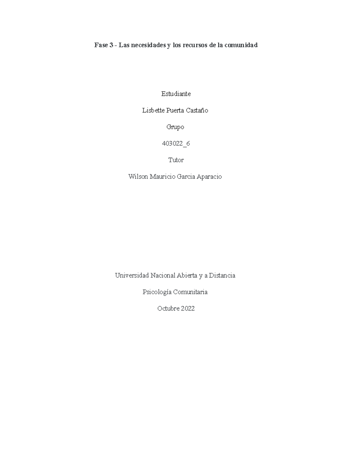 Fase 3-Lisbette Puerta-403022 6 - Fase 3 - Las necesidades y los ...