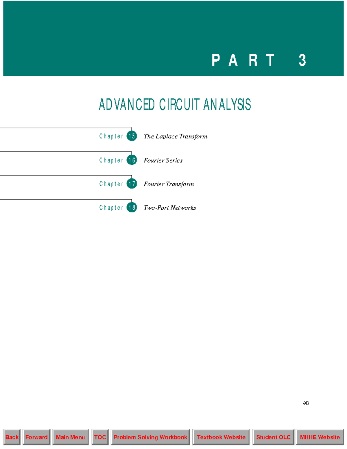 Advance Circuit Analysis - In other words, we have assumed sinusoidal time-varying excitations ...