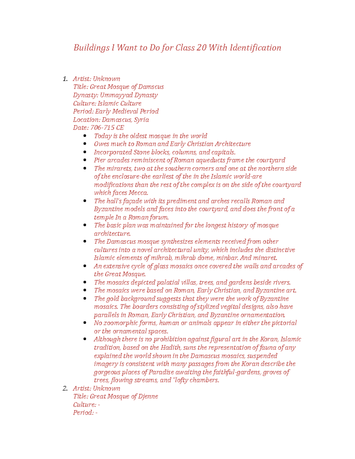 Buildings I Want to Do for Class 20 With Identification - Buildings I ...