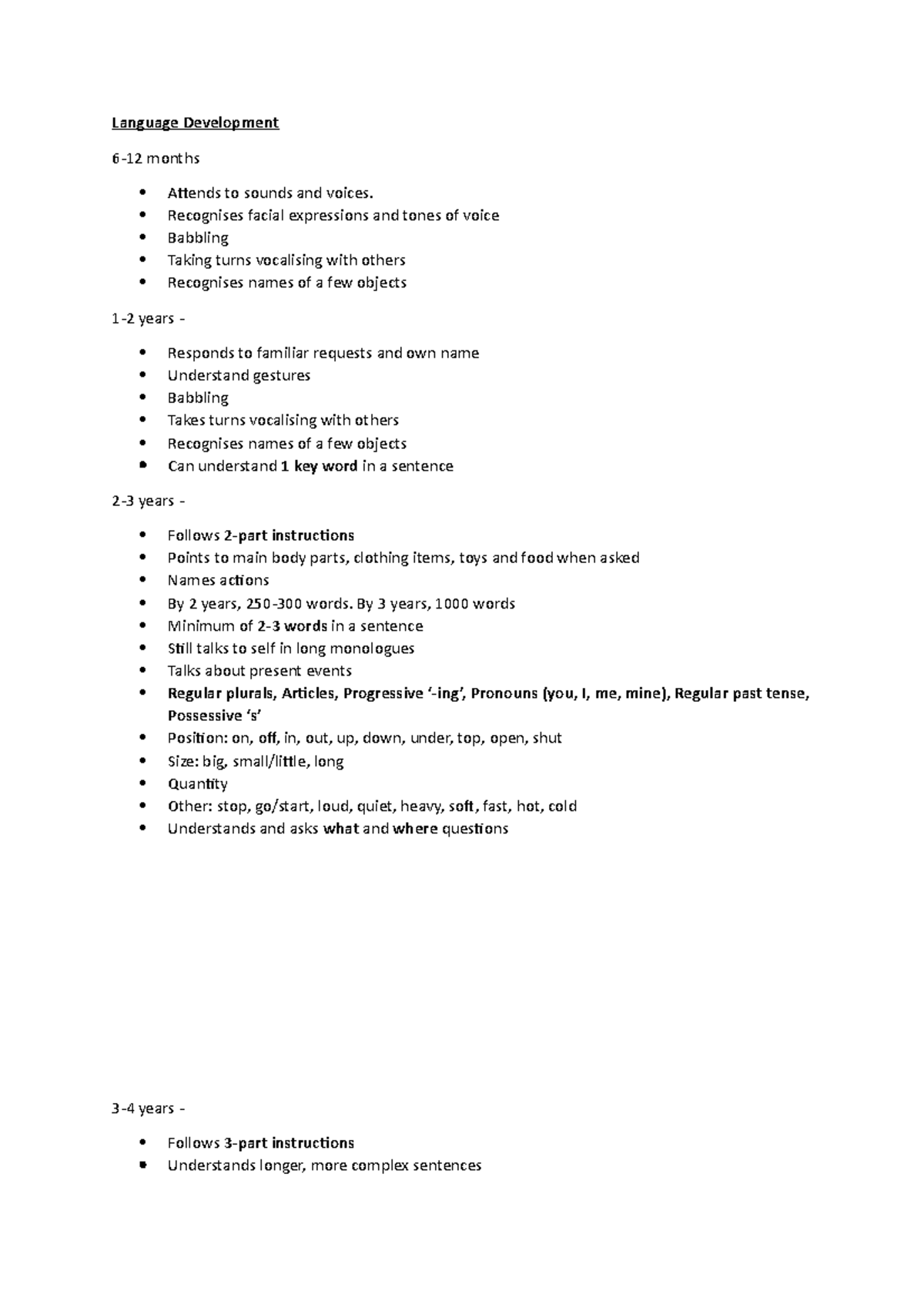 Childhood Language Development - Language Development 6-12 months ...