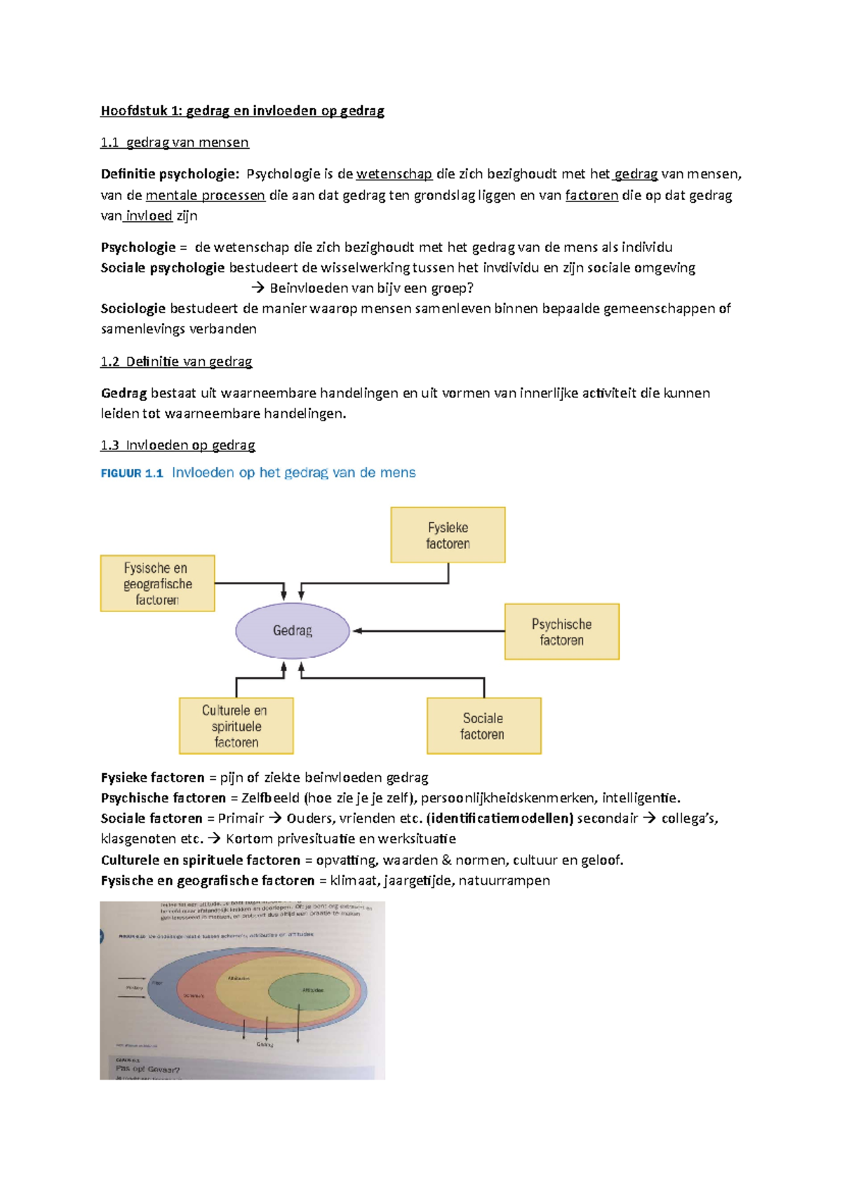 Samenvatting - Hoofdstuk 1: gedrag en invloeden op gedrag 1 gedrag van ...